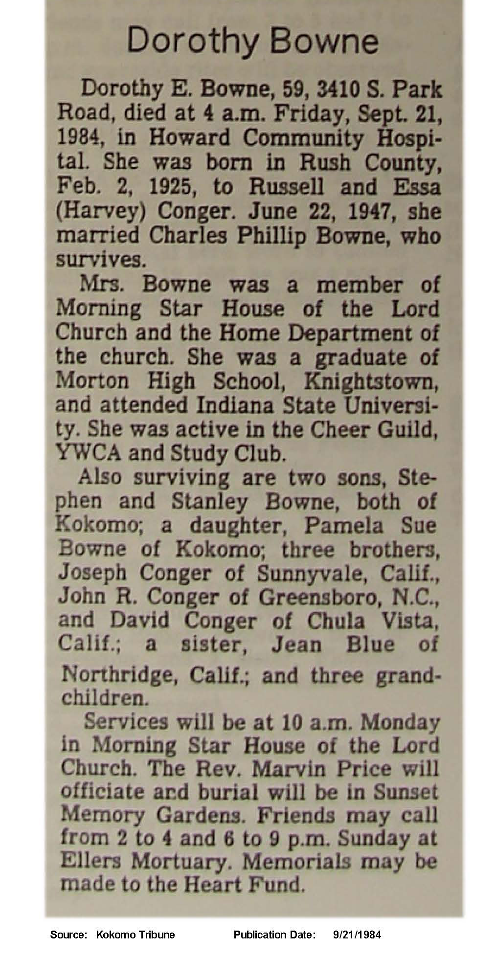 Kokomo Tribune Obituaries - Kokomo, Indiana